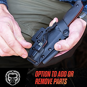 1095 High Carbon Survival Steel Knife Gift Set and Large D2 Damascus Steel Hunting Knife (Red & Black) Bundle