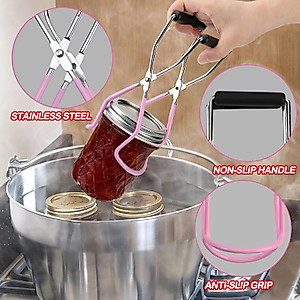 Canning Supplies Starter Kit with Stainless Steel Canning Rack and Accessories Tools, Includes Canning Jar lifter Tongs, Funnels,Lid lifter for Canning Pot, Water Bath& Pressure Canner