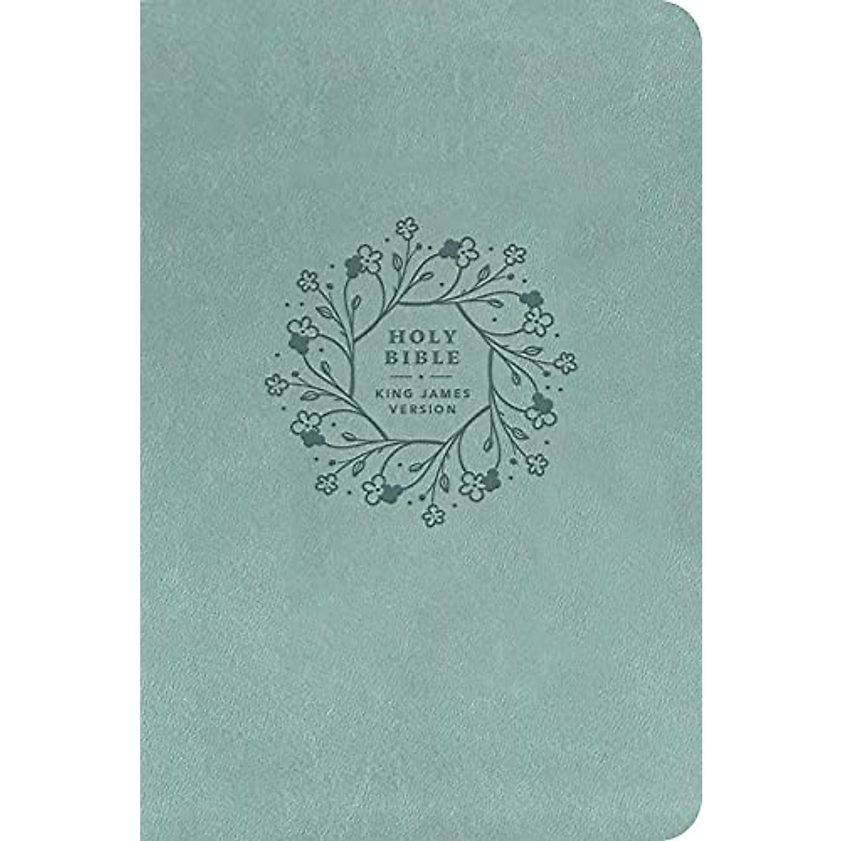 KJV Large Print Premium Value Thinline Bible, Filament Enabled (LeatherLike, Floral Wreath Teal, Red Letter)