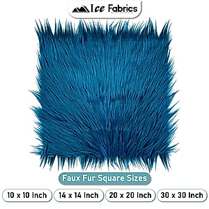 Ice Fabrics Faux Fur Fabric Squares - 10x10 Inches Pre-Cut Craft Fur - Shaggy Mohair Fabric for Costumes, Apparel, Rugs, Pillows, Decorations and More - Beige - 10"x10"