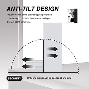 GangMei 4 Drawer Metal Vertical File Cabinet with Lock, Narrow Filing Cabinet with Hanging Letter/Legal/A4 Folders, Locking Steel Filing Cabinet for Home, Office, Assembly Required (White, 4 Drawers)