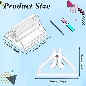 50 Pack Plastic Game Card Stands Clear Card Holders Table Place Game Pieces Sign Stand for Board Game Photo Memo Picture Display Party Favor - 0.75×0.75inch