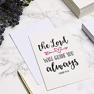 48 Pack Christian Greeting Cards with Envelopes, Inspirational Note Cards with Scripture Bible Verses for Encouragement, Motivation, Confirmation Cards Bulk (4x6 In)