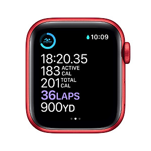 Apple Watch Series 6 (GPS, 40mm) - Red Aluminum Case with Red Sport Band (Renewed)