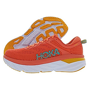 HOKA ONE ONE Bondi 7 Womens Shoes Size 9.5, Color: Camellia/Coastal Shade