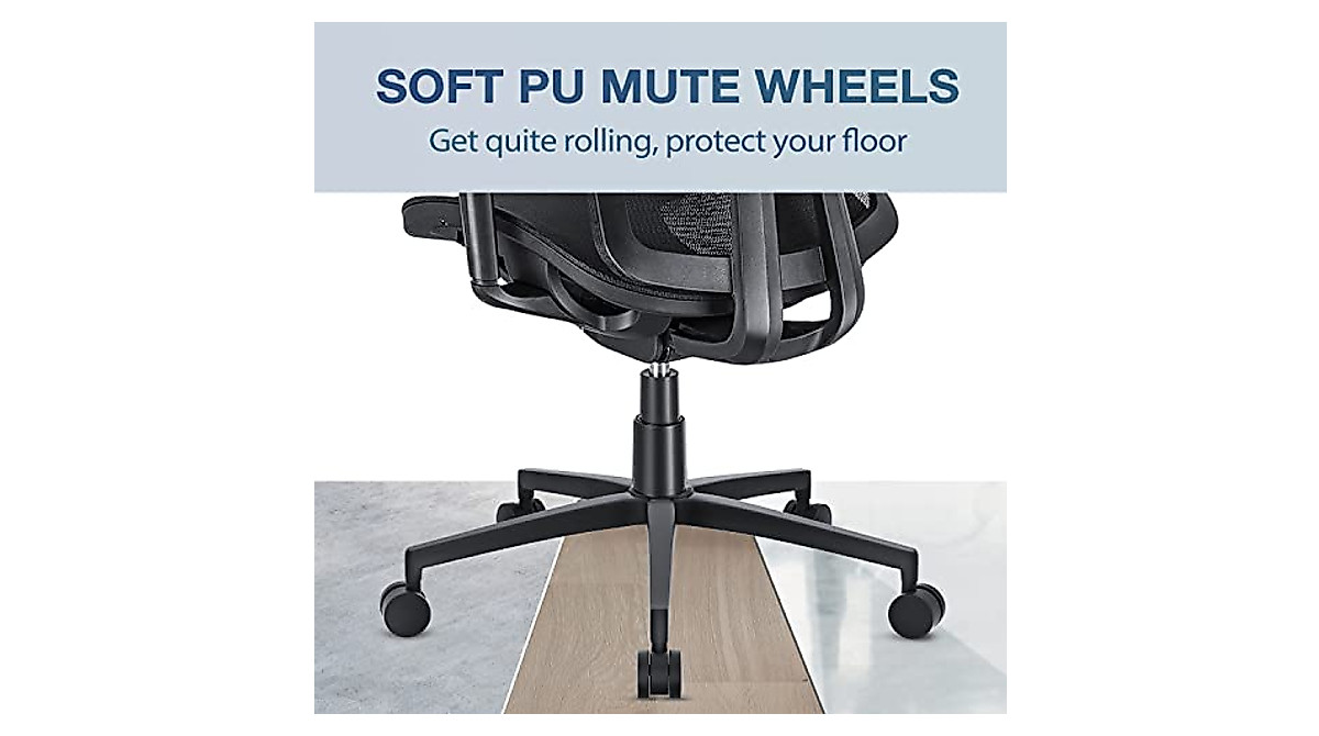 SUNNOW Ergonomic Office Chair - Adjustable Lumbar, Sliding Seat