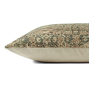 Loloi PAR0004 Throw-Pillows, 18'' x 18'' Cover w/Poly, Navy/Natural
