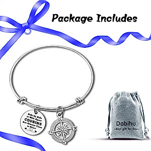 Cousins Gifts Cousin Expandable Bracelet Cousin Jewelry for Women Cousins Bracelet Gifts Cousin Bangle Birthday Gift for Cousin Friend Female Appreciation Gift for Cousin Sister Christmas Wedding Gift