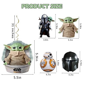 30Set Galaxy Wars Double-sided Foil Hanging Swirls The Mandalor Birthday Party Supplies Outer Space Galaxy Wars The Child Alien Party Decoration Supplies for Kids Birthday Party Baby Shower