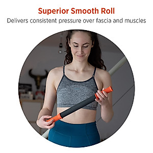 Tiger Tail 18in Massage Stick Portable Roller, Handheld, Deep Tissue Foam Roller, Body Massage and Myofascial Release Tool for Legs, Neck, Calves, Thighs, Shins & Back, The Original 18, Made in USA