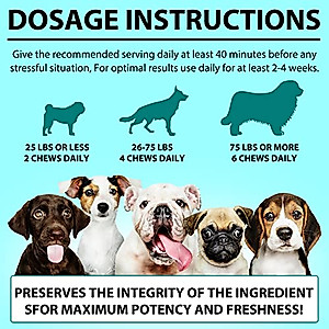 CAPTBDZW Calming Chews for Dogs, Dog Calming Chews - Anxiety Relief Treats, Pet Naturals Calming Chews, Helps with Dog Anxiety, Separation, Barking, Stress Relief, with Valerian Root and Hemp Oil.