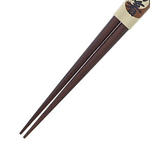 Ishida Chopsticks, Made in Japan, For Men, Thick, Random Carved, 1.5 inches (23.5 cm), Wooden (Natural Wood), Lacquer, Corner Point, 9.3 inches (23.5 cm)