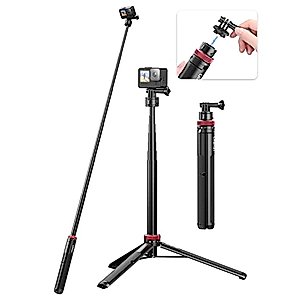 57in Selfie Stick Tripod for Gopro - ULANZI Go Quick II Extendable Tripod Stand Magnetic Suction Quick Release Vlog Accessories Handle for GoPro Hero 11 10 9 8 7 6 5/Max/DJI OSMO Action Cam