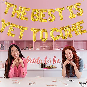 Gold, The Best Is Yet To Come Banner Balloon - 16 Inch | Congratulations Banner for Congratulations Decorations | Farewell Decorations Party | The Best Is Yet To Come Sign for Wedding Decorations