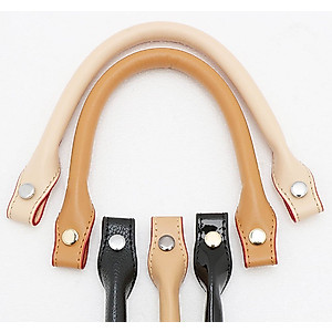 2pcs Synthetic Leather Genuine Quality Replacement Interchangeable Shoulder Strap for Handbags Purse Bags- Beige