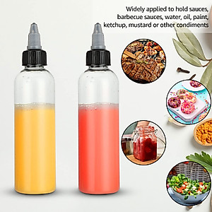 LISHINE 50 Pack 4oz Plastic Squeeze Bottles with Twist Top Cap, Boston Dispensing Bottles Small Twist Top Applicator Bottle, Mini Squeeze Bottles for Paint, Glue, Crafts, Ink, Liquids, Oil