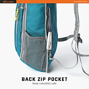 SKYSPER Small Daypack 10L Hiking Backpack Packable Lightweight Travel Day Pack for Women Men(Cyan)