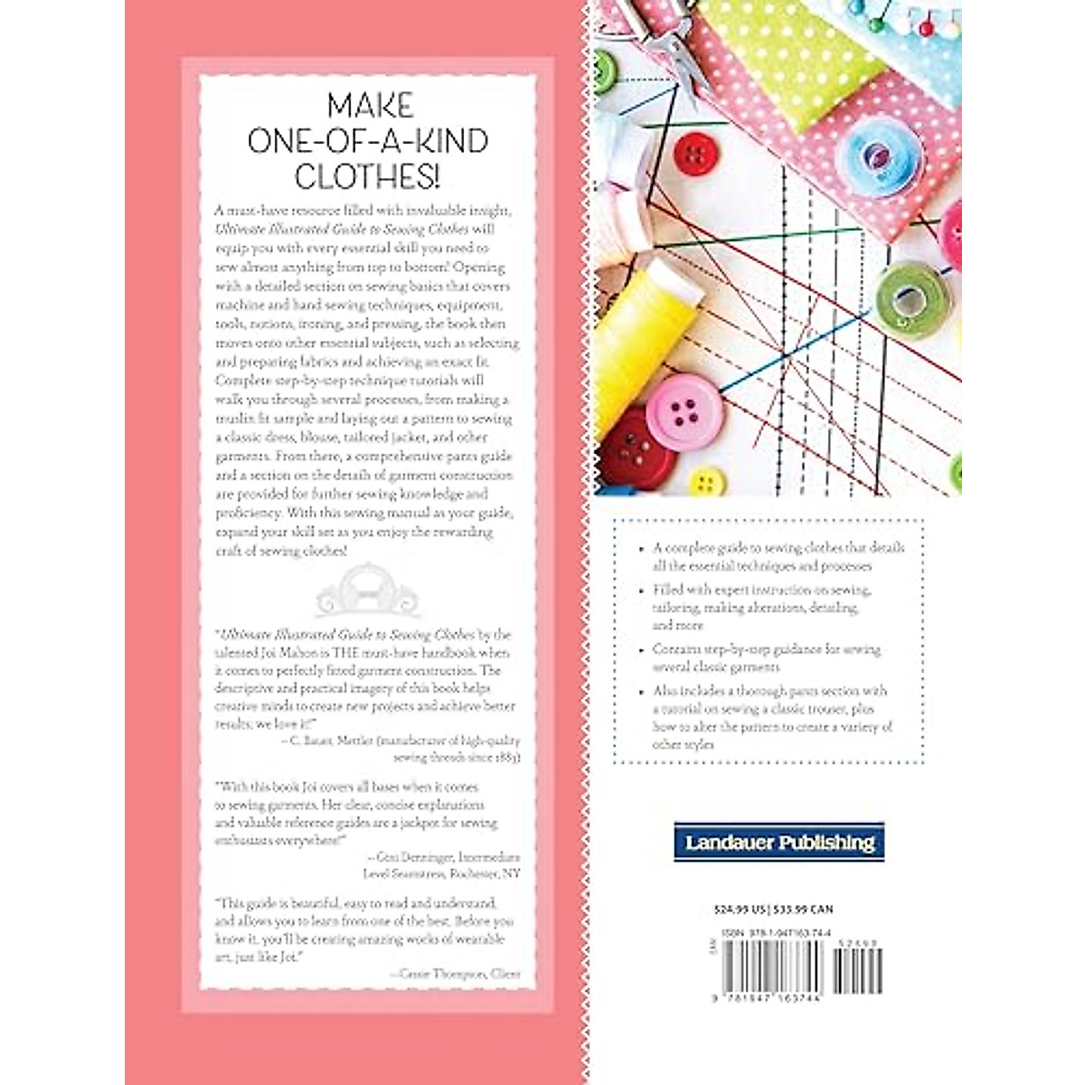 Ultimate Illustrated Guide to Sewing Clothes: A Complete Course on Making Clothing for Fit and Fashion (Landauer) Installing Zippers, Using Notions, Slopers, Patterns, Tailoring, Alterations, and More