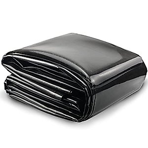 Inslat 20 Mil Pond Liner, 7x10 Ft Pond HDPE Skins Small Fish Pond Liners Rubber Pond Tarp Easy Cutting Underlayment for Fountains, Waterfall & Water Gardens