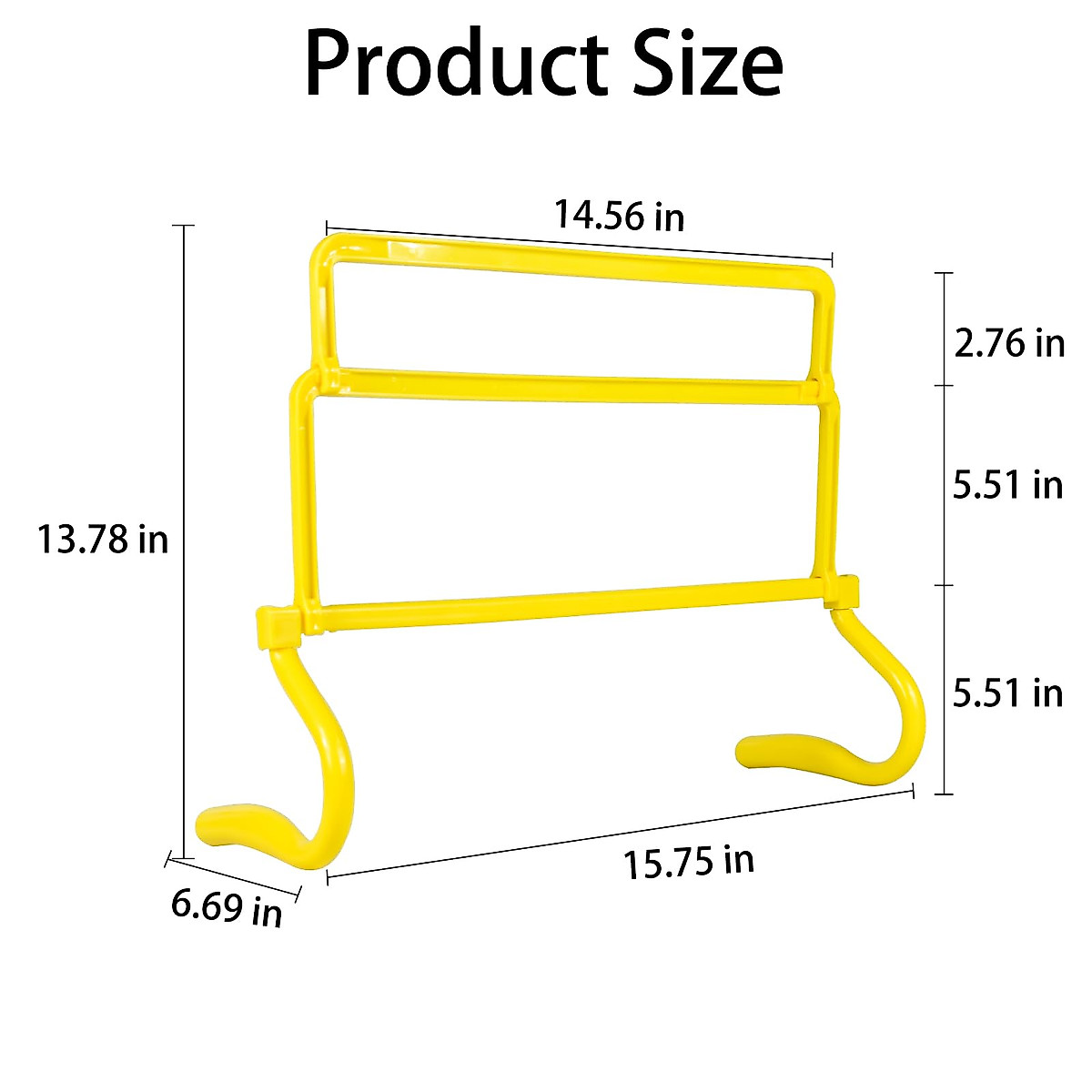ASENVER 4 Height Adjustable Speed Training Hurdles Fitness & Speed Training Equipment (Set of 5)