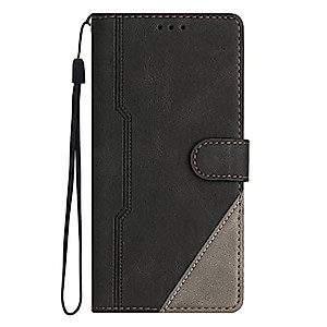 Smartphone Flip Cases Compatible with Oppo Reno 6Pro 5G Case, Reno 6Pro 5G Wallet Case Slim PU Leather Phone Case Flip Folio Leather Case Card Holders Shockproof Protective Case with Wrist Strap Flip