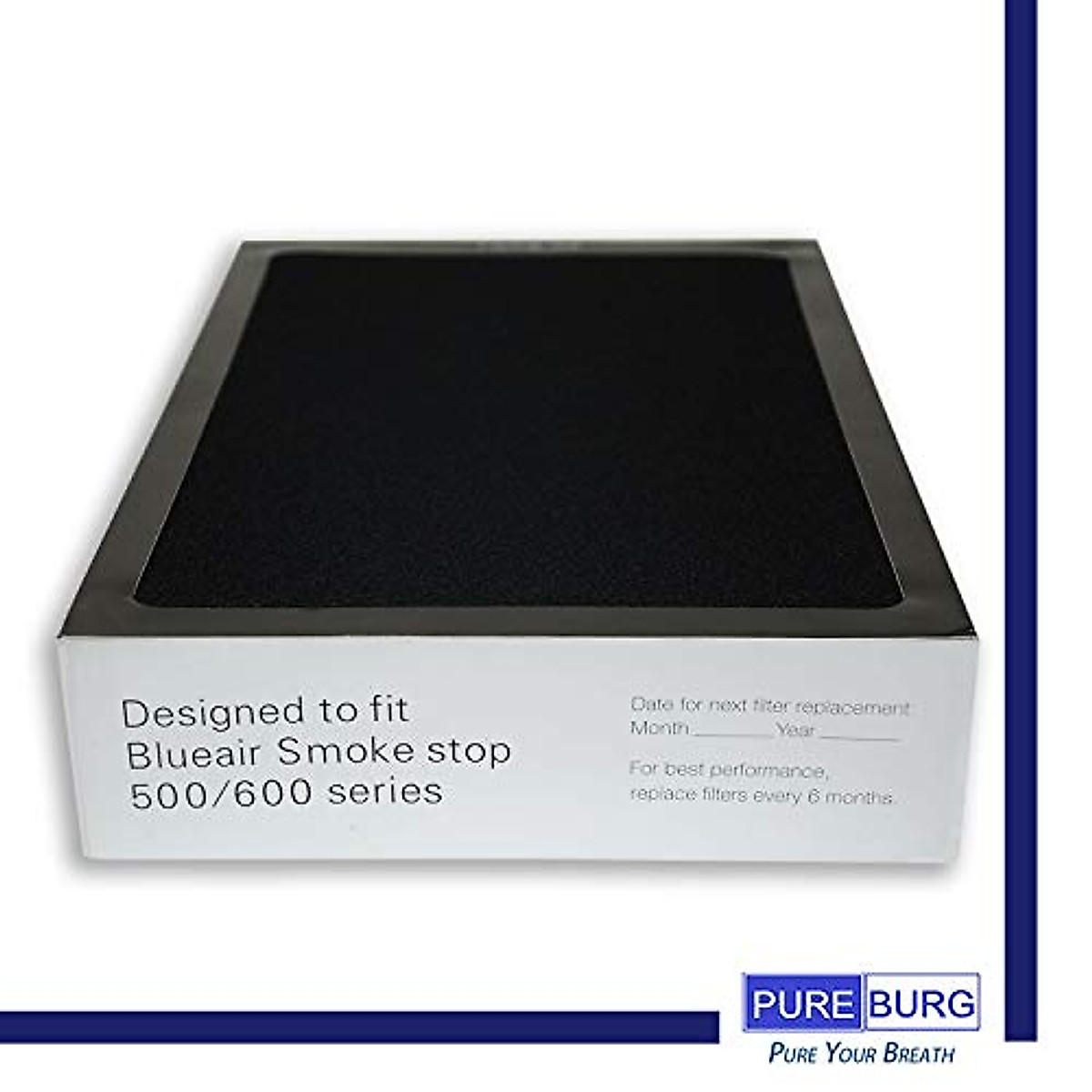 GreenR3 3-Pack Replacement Filter for Blueair 500/600 Series SmokeStop Filter, Odor Removal Classic 501, 503, 510, 550E, 555EB, 601, 603, 650E, 505, 605