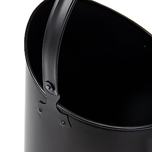 Mind Reader Fireplace Ash Bucket and Shovel, Wood Stove, Fireplace Accessories, Metal, 10"L x 10"W x 11.25"H, 2 pcs, Black