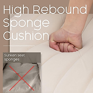 YUUIJOAA Accent Chairs Set of 2 - Upholstered Velvet Modern Comfy Wingback Reading Armchair with Ottoman Bedroom Single Sofa Chair with Pillows Beige