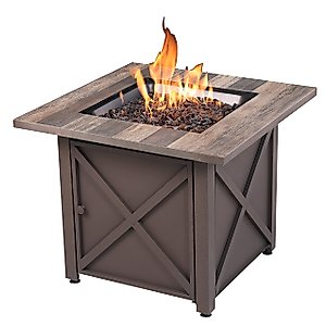 Endless Summer GAD15264SP 30-in W 50000-BTU Brown Tabletop Steel Propane Gas Fire Table