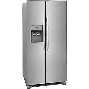 Frigidaire 33" Side-by-Side Refrigerator with 22.2 cu. ft. Total Capacity, Air Filter, LED Interior Lighting, Ice Maker in Stainless Steel