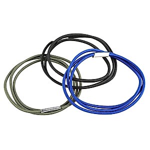 3 PCS Trash Can Rubber Bands, Trash Can Bands for 13 to 30 Gallon Trash Can Rubber Bands Set, Large Rubber Bands for Fixing and Tying Trash Cans in Kitchens, Bathrooms (Black, Blue, Green)