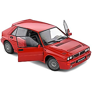 1991 Lancia Delta HF Integrale Rosso Corsa Red 1/18 Diecast Model Car by Solido S1807801