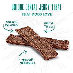DOGSWELL Dog Dental Care Treats Made in USA Only, Grain Free Chicken Jerky Dog Treats, 24oz Bag