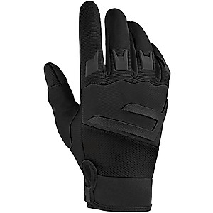 FIORETTO Mens Mountain Bike Gloves with 5MM Padded Knuckle Guard Touchscreen Cycling Gloves for MTB Racing Dirtbike Motocross Motorcycle Black Large