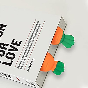 2PCS Cute Bookmarks for Book Lovers Silicone Carrot Bookmarks Book Lovers Gifts for Women Men Girls and Boys