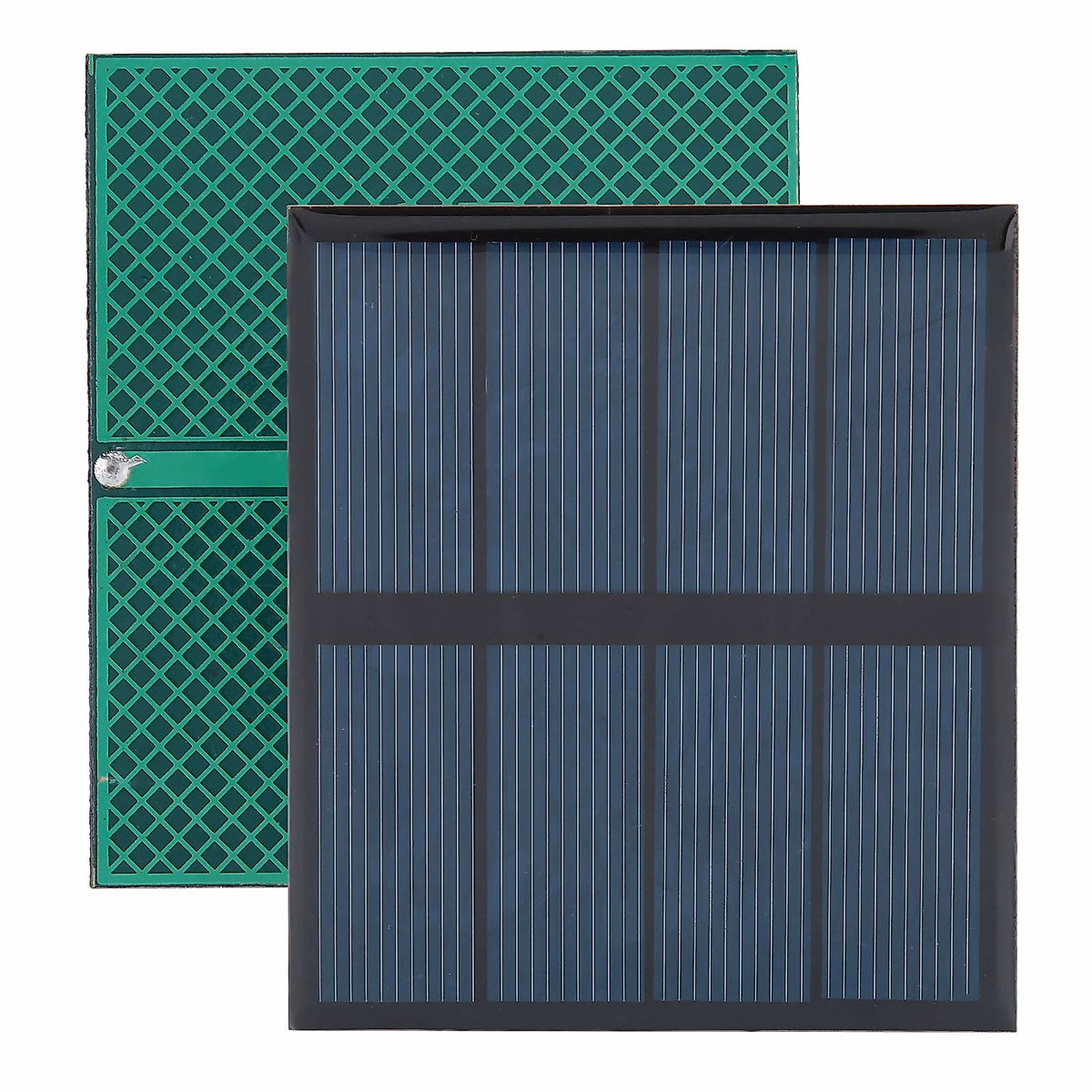 Mini Small Solar Panel, 2Pcs Polycrystalline Silicon Diy Battery Charger Kit 0.6W 2V for Small Dc Batteries for Low Power Devices