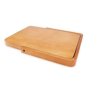 Buwico Rectangle Standing Vanity Makeup Mirror Cosmetic Mirror Table Mirror with Wood Frame and Stand Mirror for Hanging