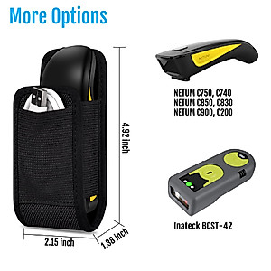 SOGCASE Small Scanner Holster for NETUM C750 C740 C850, Inateck BCST-42 Barcode Scanners Belt Holder Clip Pouch