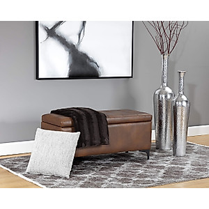 Sunpan Teegan Bench - Bravo Cognac