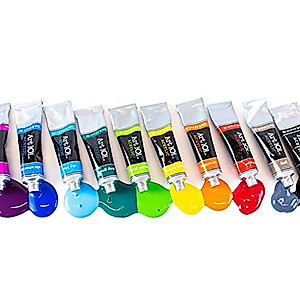 Art 101 USA Deluxe Art Set with 119 Pieces in a Wood Organizer Case, Includes Color Pencils, Paints, brushes and palettes, Learning guides, Portable Art Studio