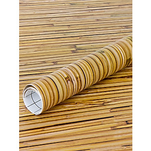 Fablon FAB10243 Bamboo Self Adhesive Film, Brown, 78.74 x 17.71 inches