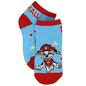 Nickelodeon Paw Patrol Toddler Boys 6 Pack Quarter Style Socks Set (Small (Sock: 4-6), Multicolor)