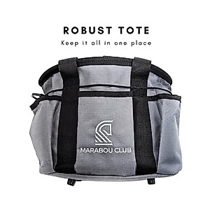 Rugged Horse Grooming Kit - Seven Piece Grooming Kit for Horses. Contains Horse Brushes, Hoof Pick, Sweat Scraper and Grooming Tote