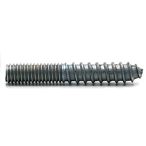 Zinc Plated Steel Hanger Bolts 1/4"-20 Machine Thread with Lag Screw Threading 1/4"-20 x 3-1/2" Qty 100