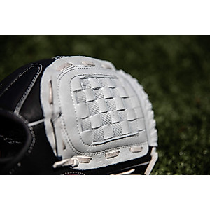 Rawlings | SURE CATCH T-Ball & Youth Baseball Glove | Right Hand Throw | 11.5" | Black/Grey