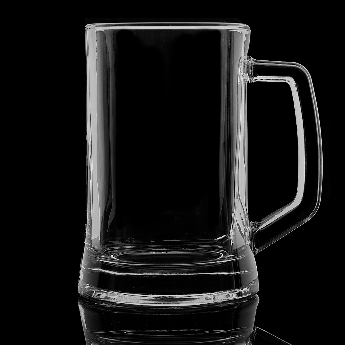 Burns Glass Beer Pint Glasses, Classic German Stein Beer Mug, 22 Oz.