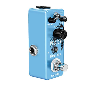 Keytars Plexion Pedal with Rich Distortion Sound for Guitar and Bass with Bright and Normal Mode True Bypass (PLEXION)
