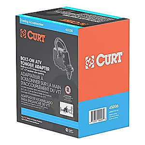 CURT 45006 Bolt-On 2-Inch ATV, UTV Trailer Hitch Receiver Adapter