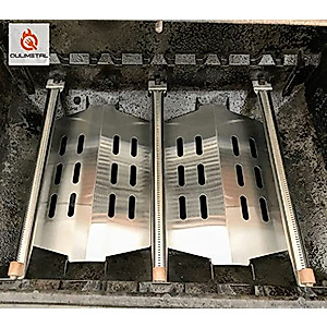 QuliMetal SUS304 Grill Burner and 7620 Flavor Bars for Weber Genesis 300 Series (2011-2016), Genesis E310 E320 E330 S310 S320 S330 Gas Grills with Front Control Panel