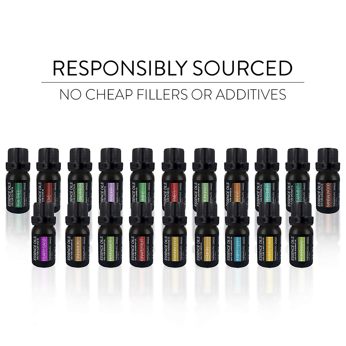 Aromatherapy Essential Oil Diffuser Gift Set with 20 Oils and Rotating Display Stand - 400ml Ultrasonic Diffuser with 20 Essential Plant Oils - 4 Timer & 7 Ambient Light Settings